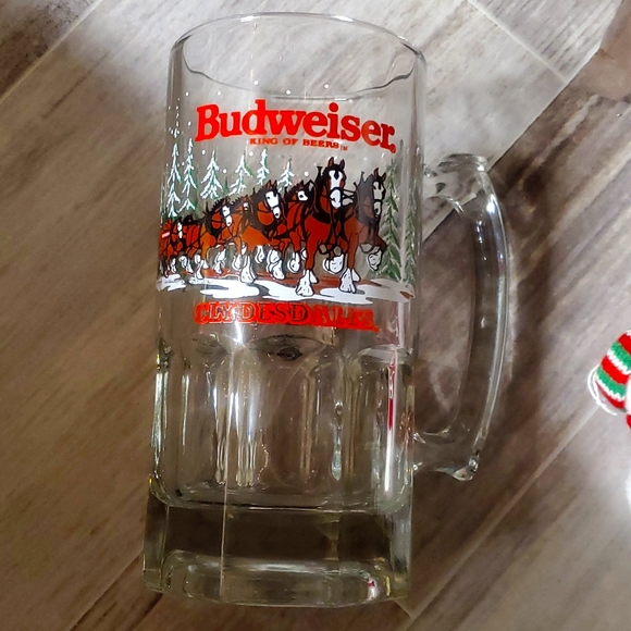Budweiser | Holiday | Budweiser Glass Mug | Poshmark